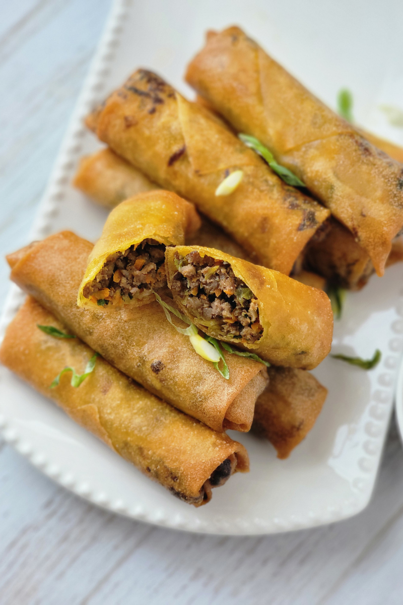 Beef and Mushroom Spring Rolls - | Bakersbeans (Wanda Baker)