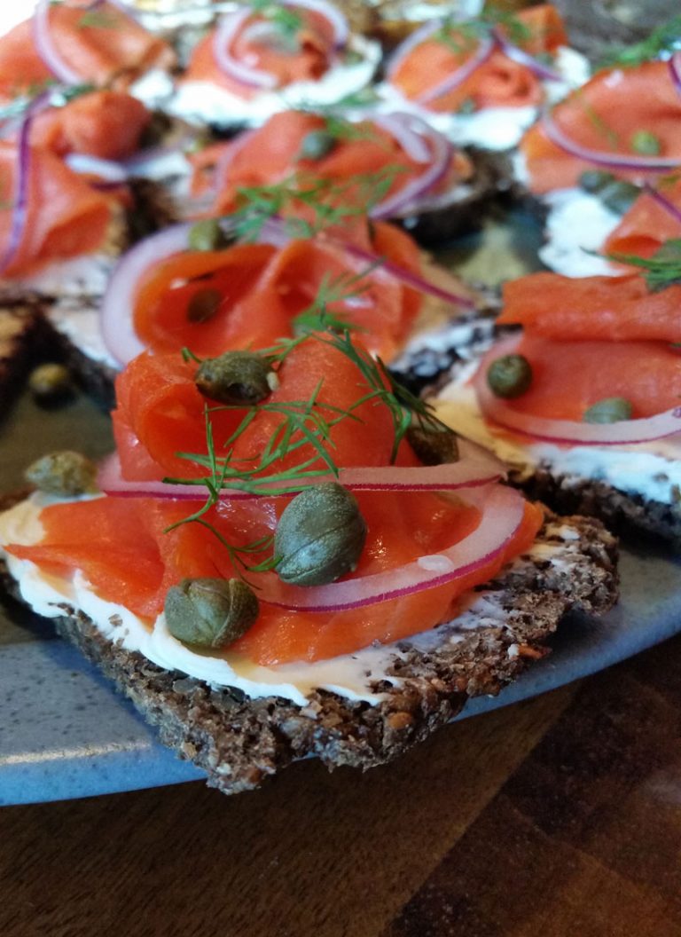 Smoked Salmon on Pumpernickel Rye - | Bakersbeans (Wanda Baker)
