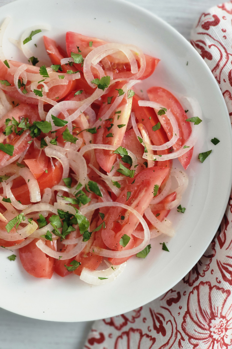 Chilean Salad (Ensalada chilena) - | Bakersbeans (Wanda Baker)