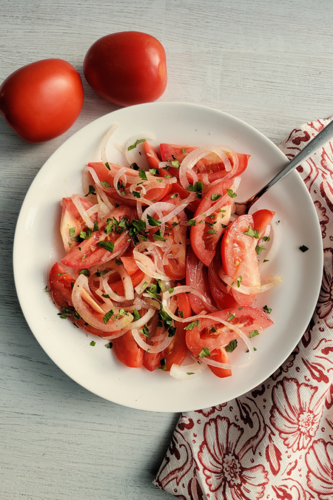Chilean Salad (Ensalada chilena) - | Bakersbeans (Wanda Baker)